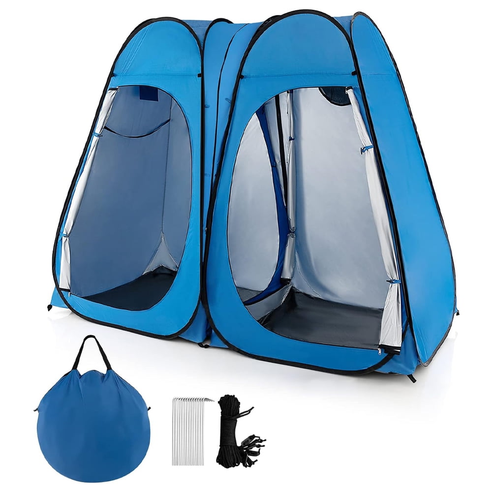 Instant Setup Pop Up Shower Tent, 2 Room Divisible Portable Camping ...