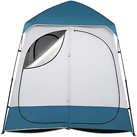 2 Room Shower Double Dressing Tent, 7.5 FT Instant Pop Up Shelter with ...