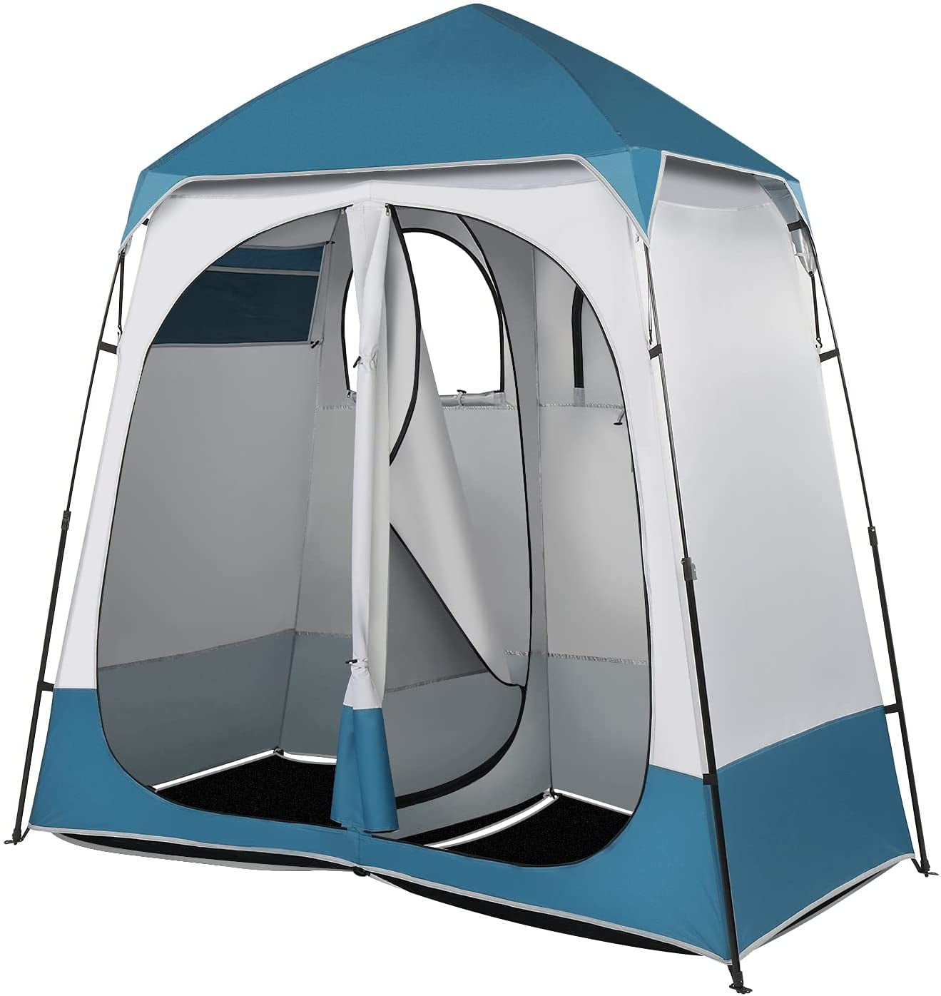 2 Room Shower Tent, 7.5 FT Instant Pop Up Shelter with Carrying Bag ...