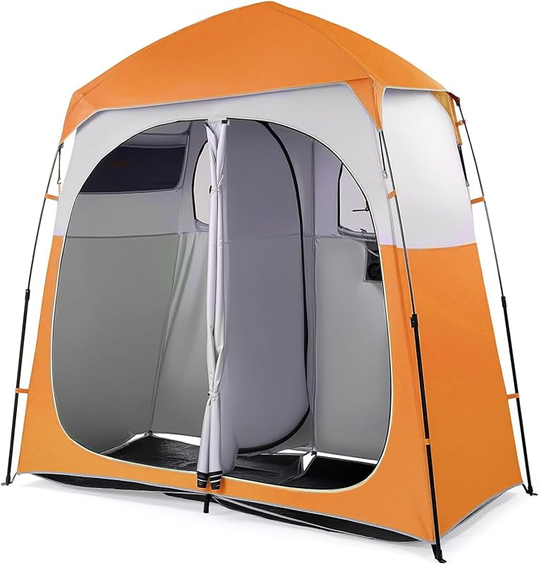 2 Room Shower Tent, 7.5 FT Instant Pop Up Shelter with Carrying Bag ...