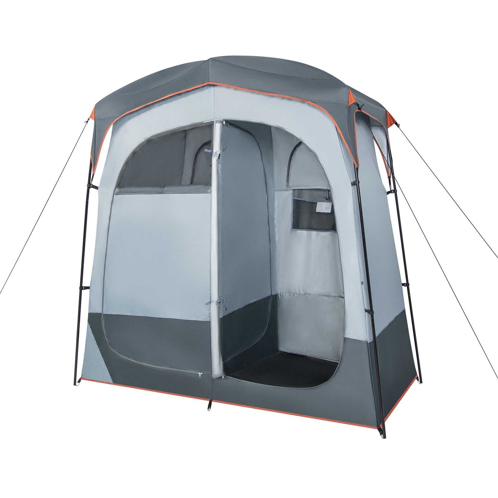 2 Rooms Oversize Privacy Shower Tent with Removable Rain Fly and Inside ...