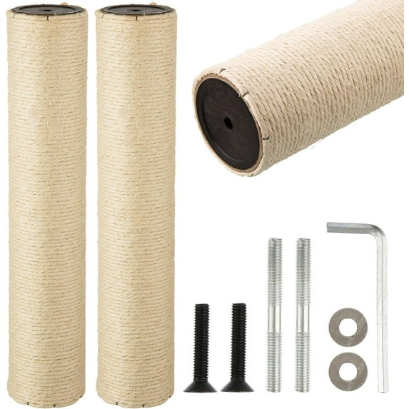 2 Root Cat Scratching Post Replacement 17.72x3.54 Cat Tree Scratch Post ...