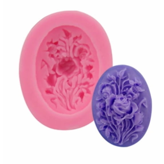 2 Rose Series Fondant Silicone Molds - Flexible Cake Baking Tools for ...