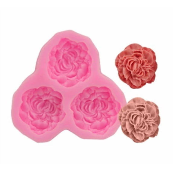 2 Rose Series Fondant Silicone Molds - Flexible Cake Baking Tools for ...