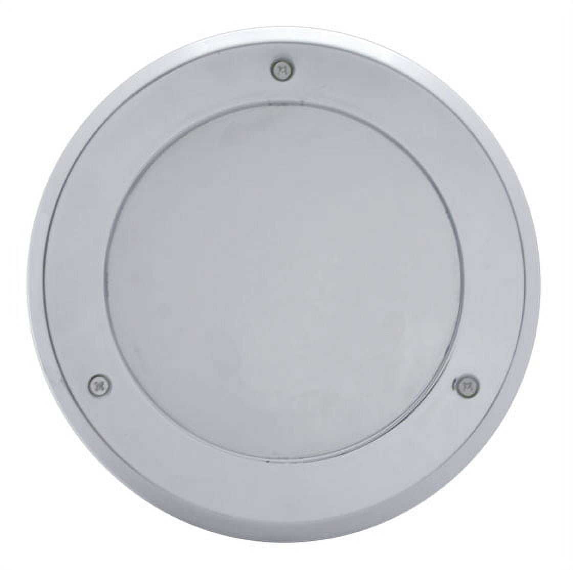 (2) Round Chrome Bezels / Covers 4" Grommet Mounted LED Stop Turn Tail ...
