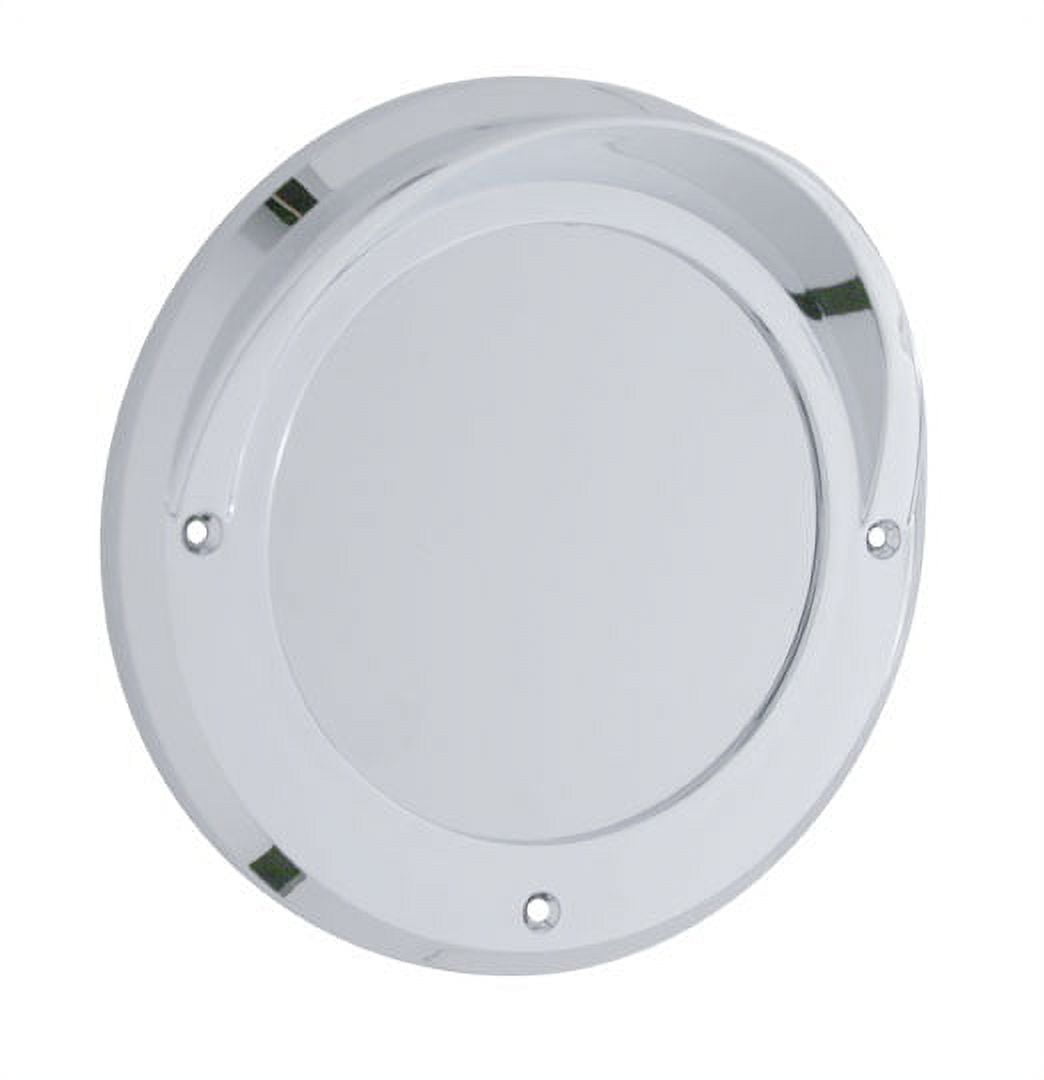 (2) Round Chrome Bezels / Covers 4" Grommet Mounted LED Stop Turn Tail ...