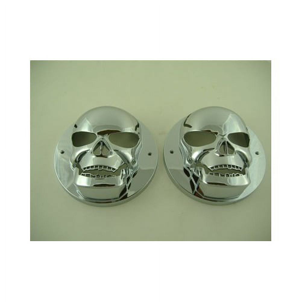 (2) Round Chrome Bezels / Covers 4" Grommet Mounted LED Stop Turn Tail ...