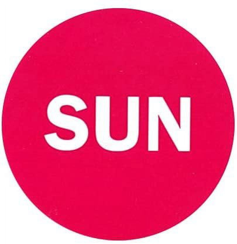 2" Round Hot Pink Day of The Week Color Coding Stickers, 500 per Roll ...