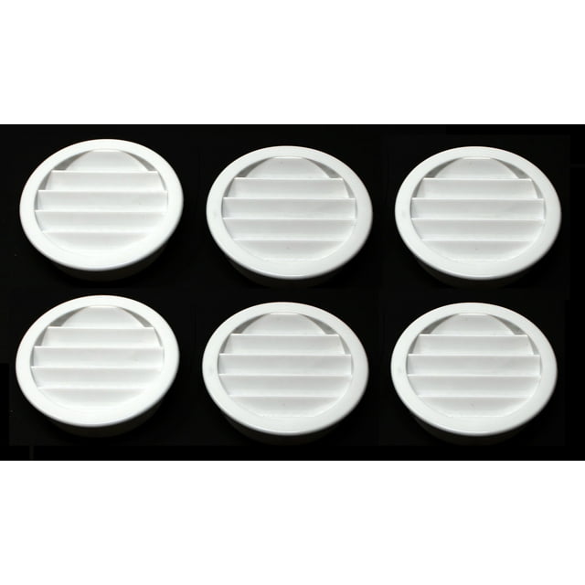 2" Round Plastic Louver Soffit Air Vent Reptile Screen Grille Cover ...