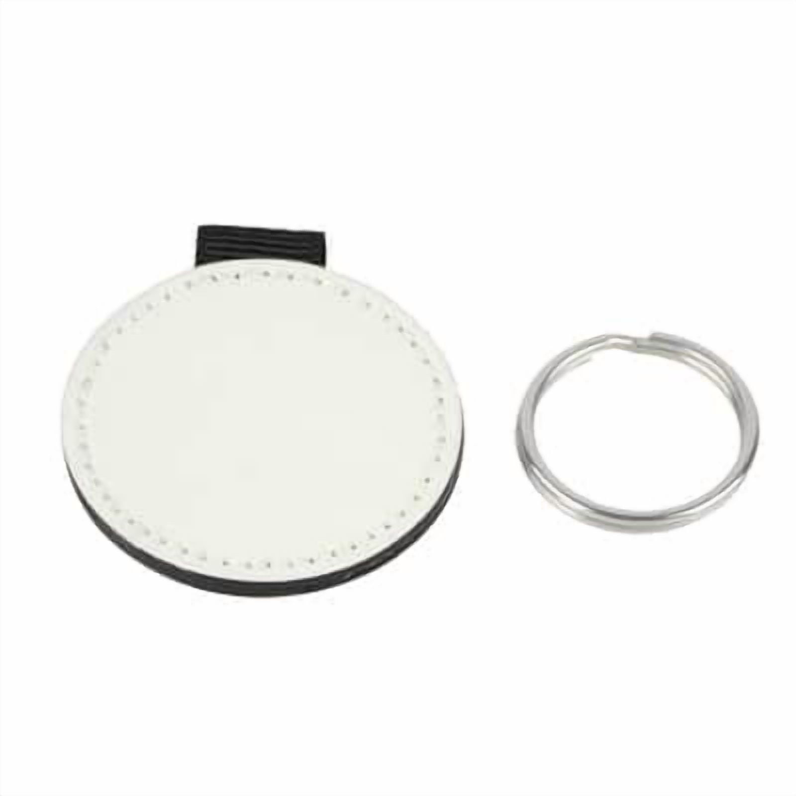 2" Round Plastic Sublimation Keychains by Make Market – White Blank Key ...