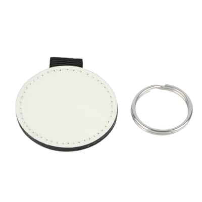 2" Round Plastic Sublimation Keychains by Make Market – White Blank Key ...