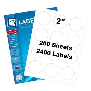 2 in. White Circle Laser Labels - Walmart.com