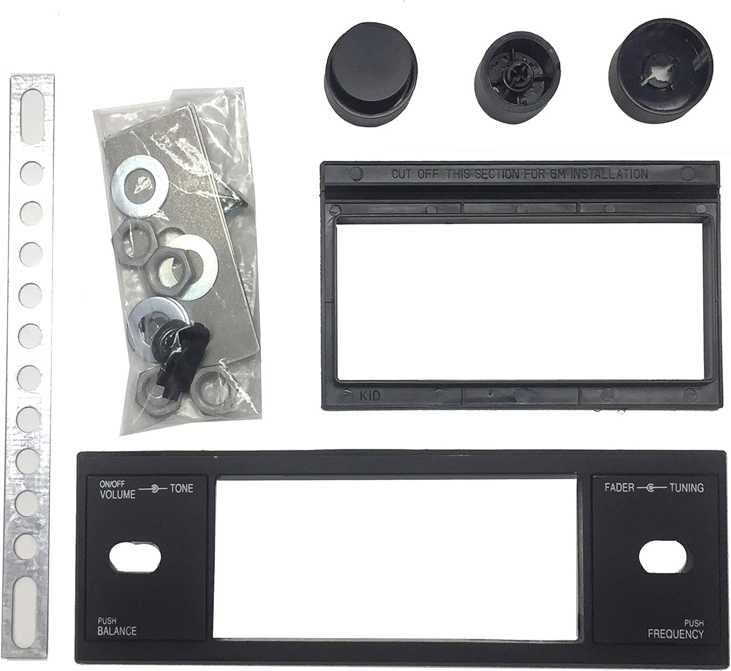 2 SHAFT STEREO FACE PLATE & MOUNTING BRACKETS KITT WITH KNOBS (BOX OF ...