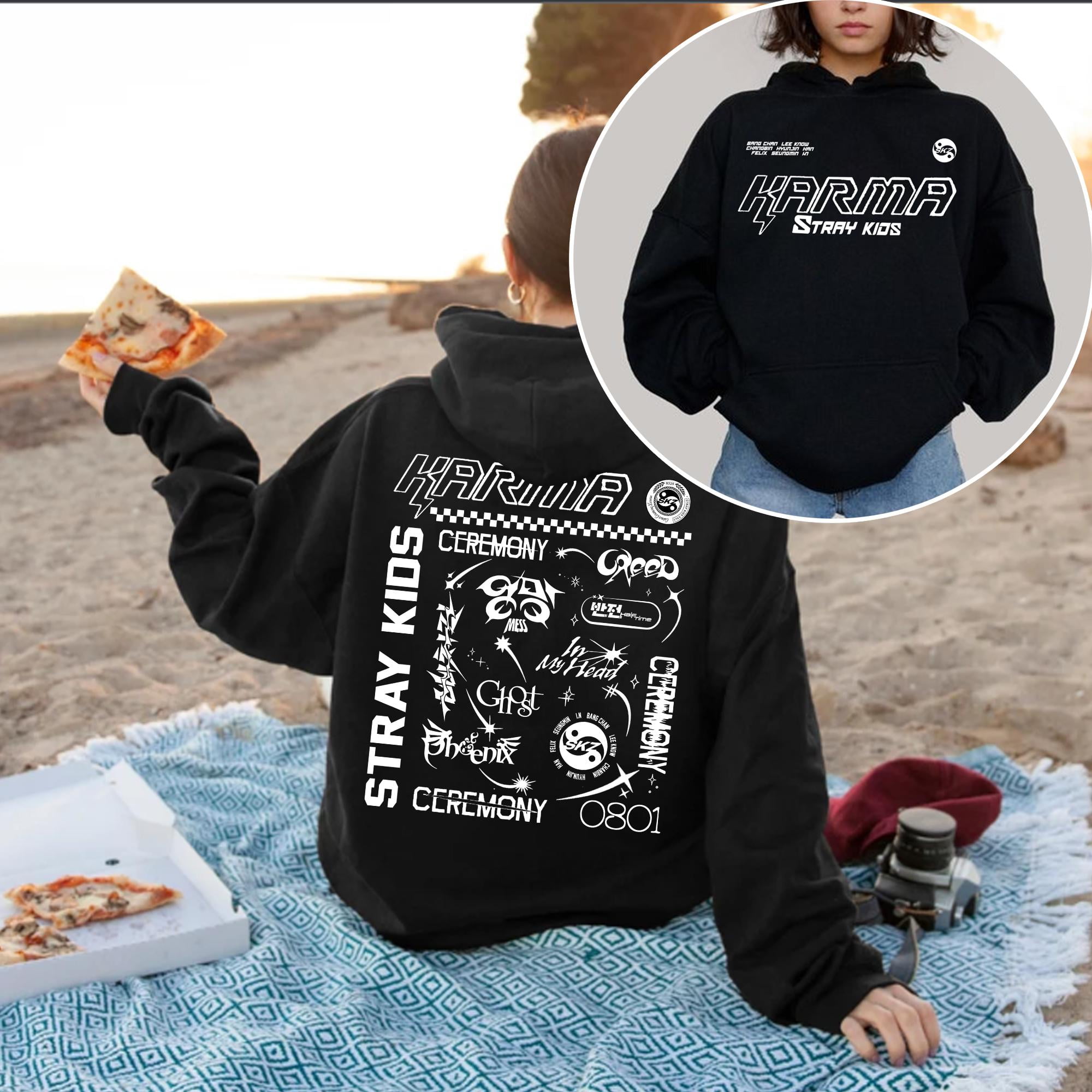 2 SIDE Stray kids Karma Tracklist Hoodie, Stray Kids Ceremony Shirt ...