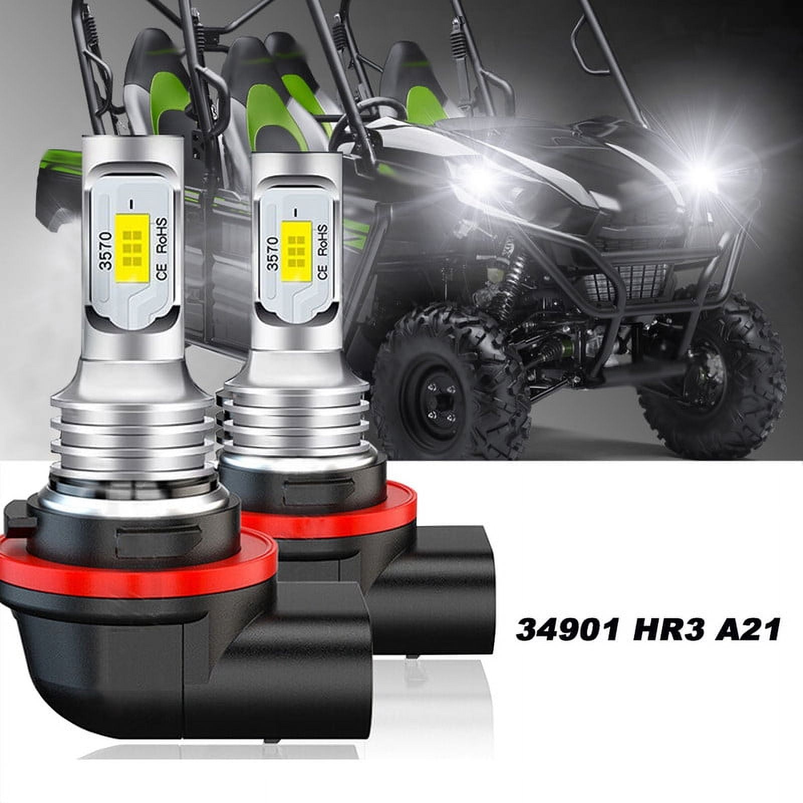 2 SUPER LED Headlight For Honda ATV UTV Fits 34901-HP5-601 34901-HN5 ...