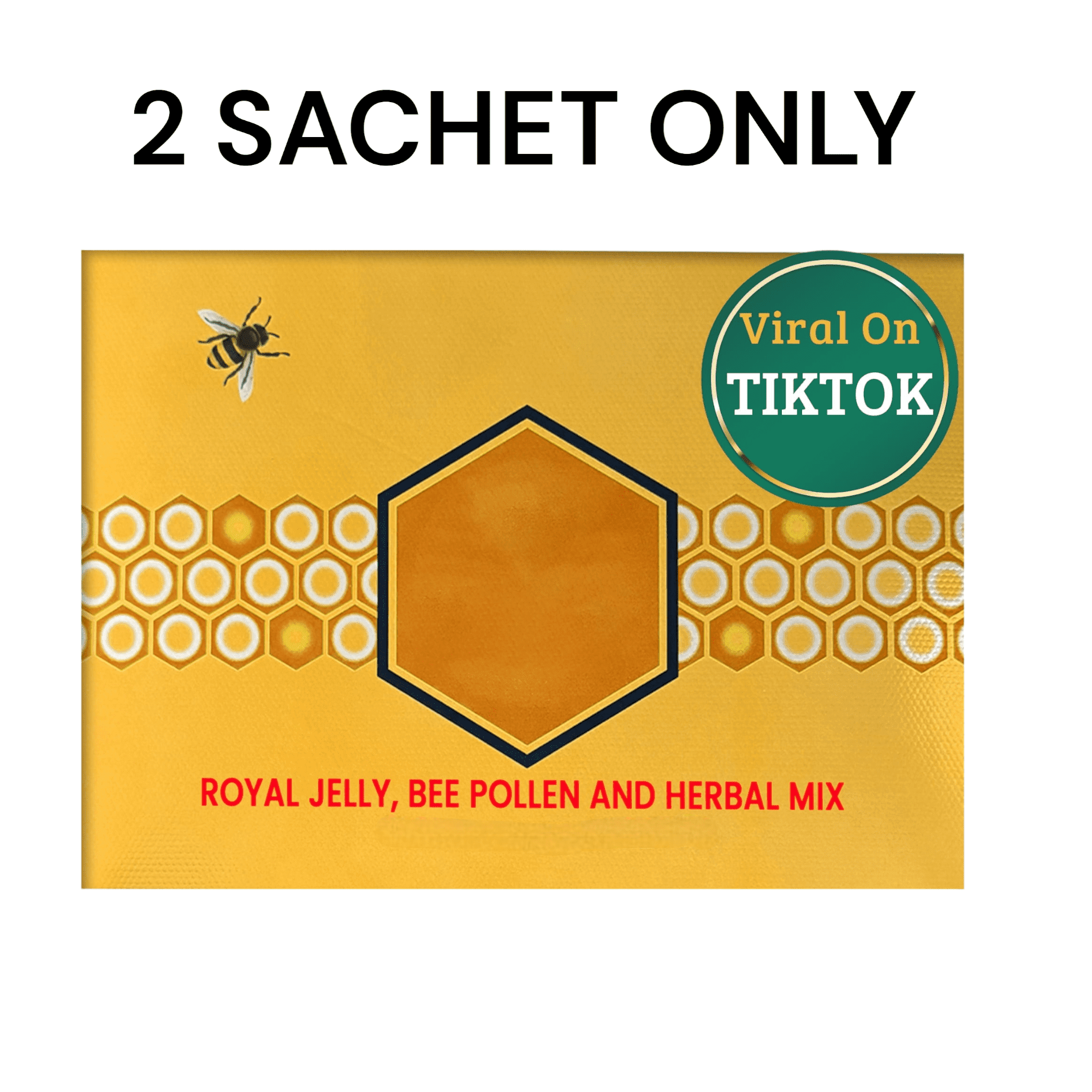 2 Sachets Only of Royal Natural Honey Packets: Honey Pack with premium ...