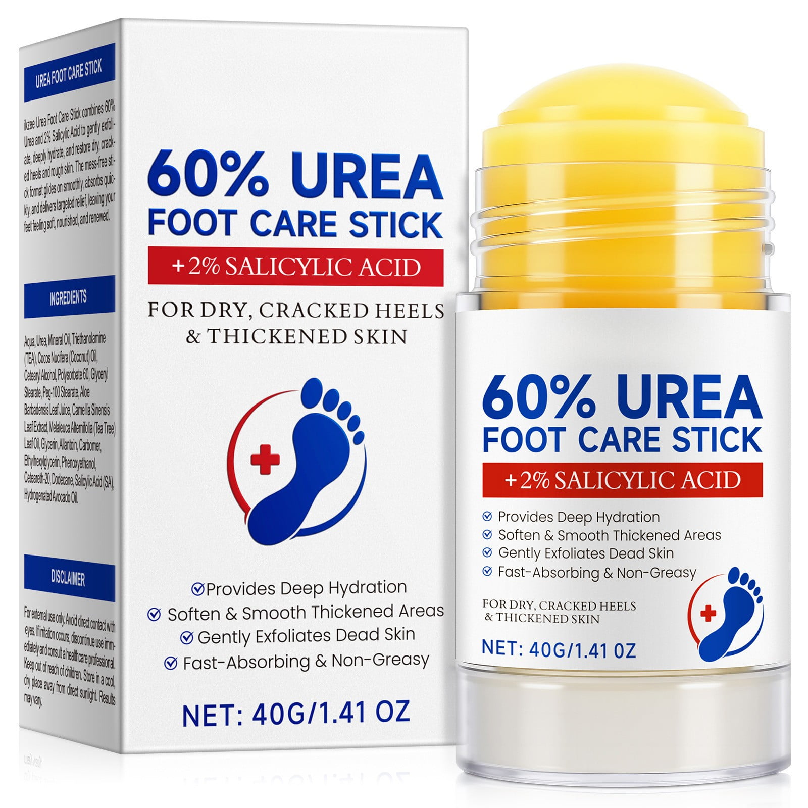 2% Salicylic Acid + 60% Urea Foot Care Stick 40g/1.41oz, For Dry ...