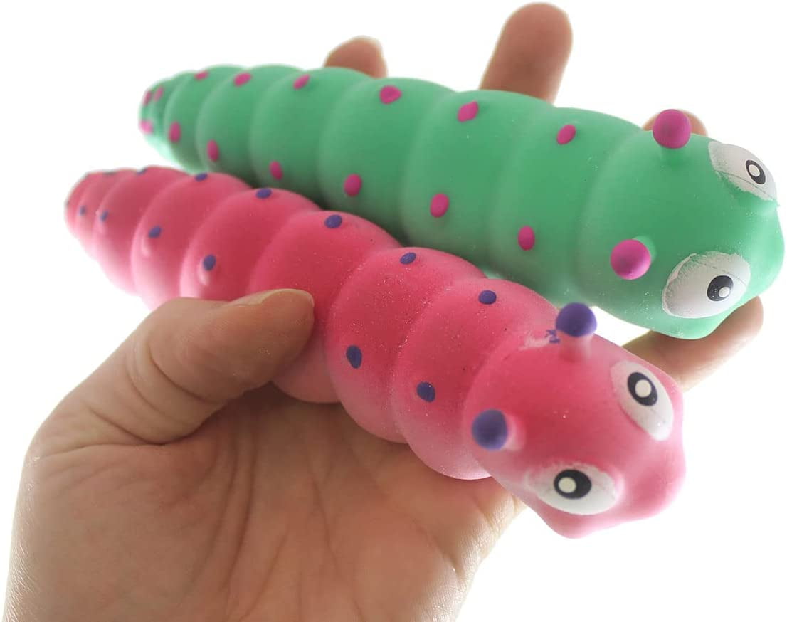 2 Sand Filled Stretchy Caterpillar - Moldable Sensory, Stress, Squeeze ...