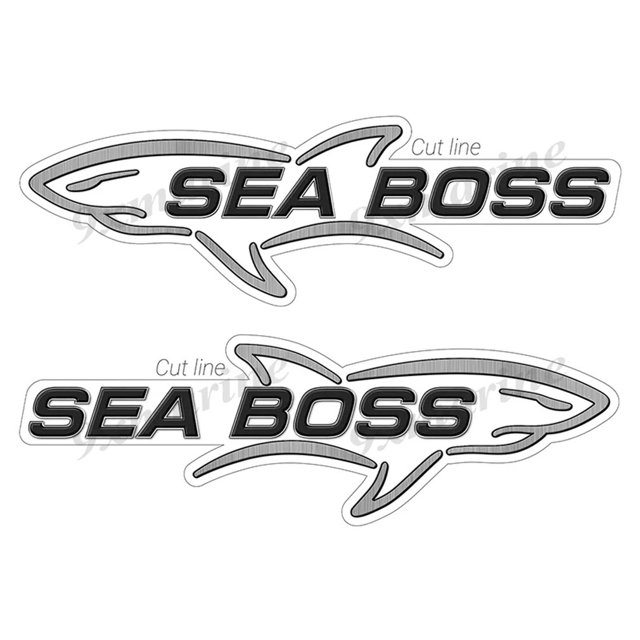 2 Sea Boss Boat Stickers "3D Vinyl Replica" of original - 10" long ...