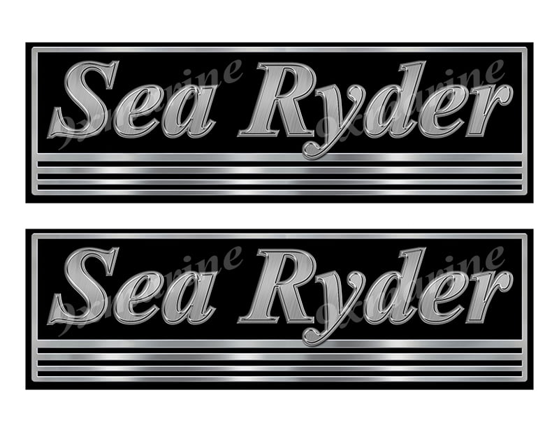 2 Sea Ryder Boat Stickers. Remastered Name Plate - Walmart.com