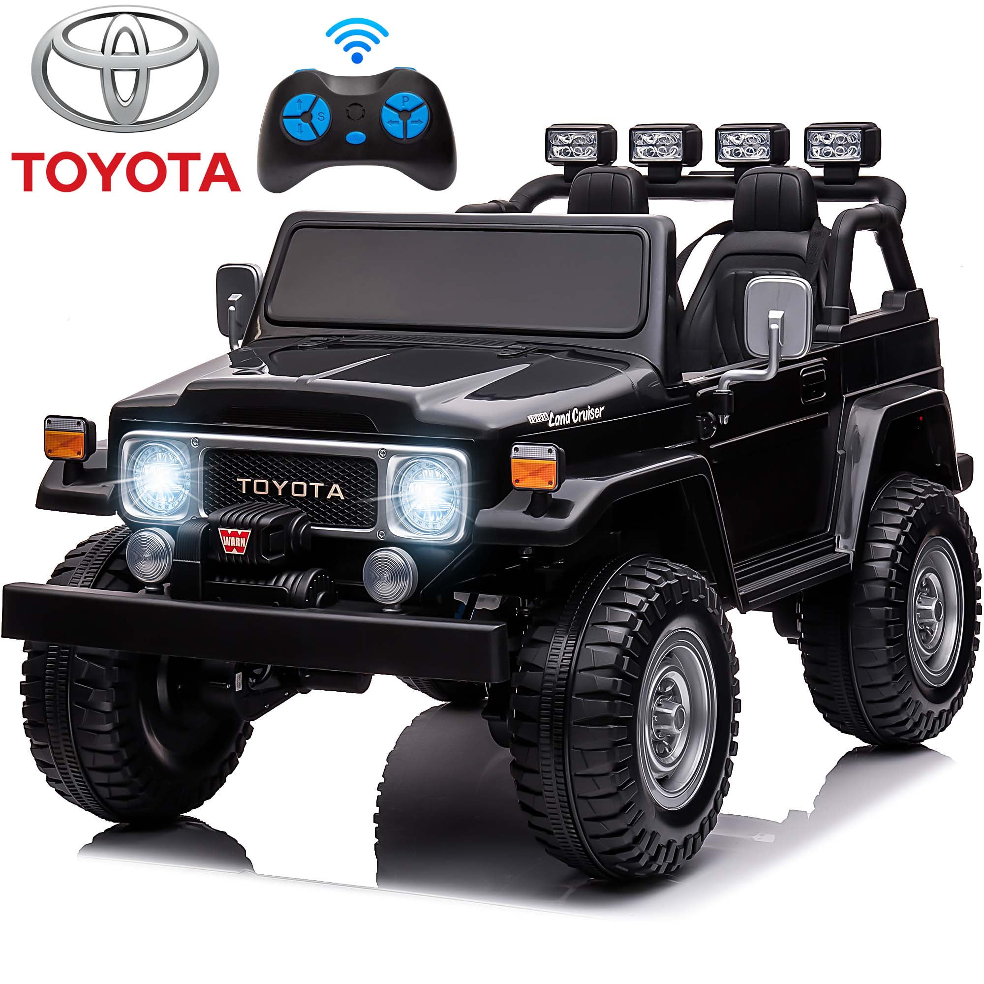 24 Volt Ride On Car with Remote Control, Licensed Toyota FJ40 2 Seater ...