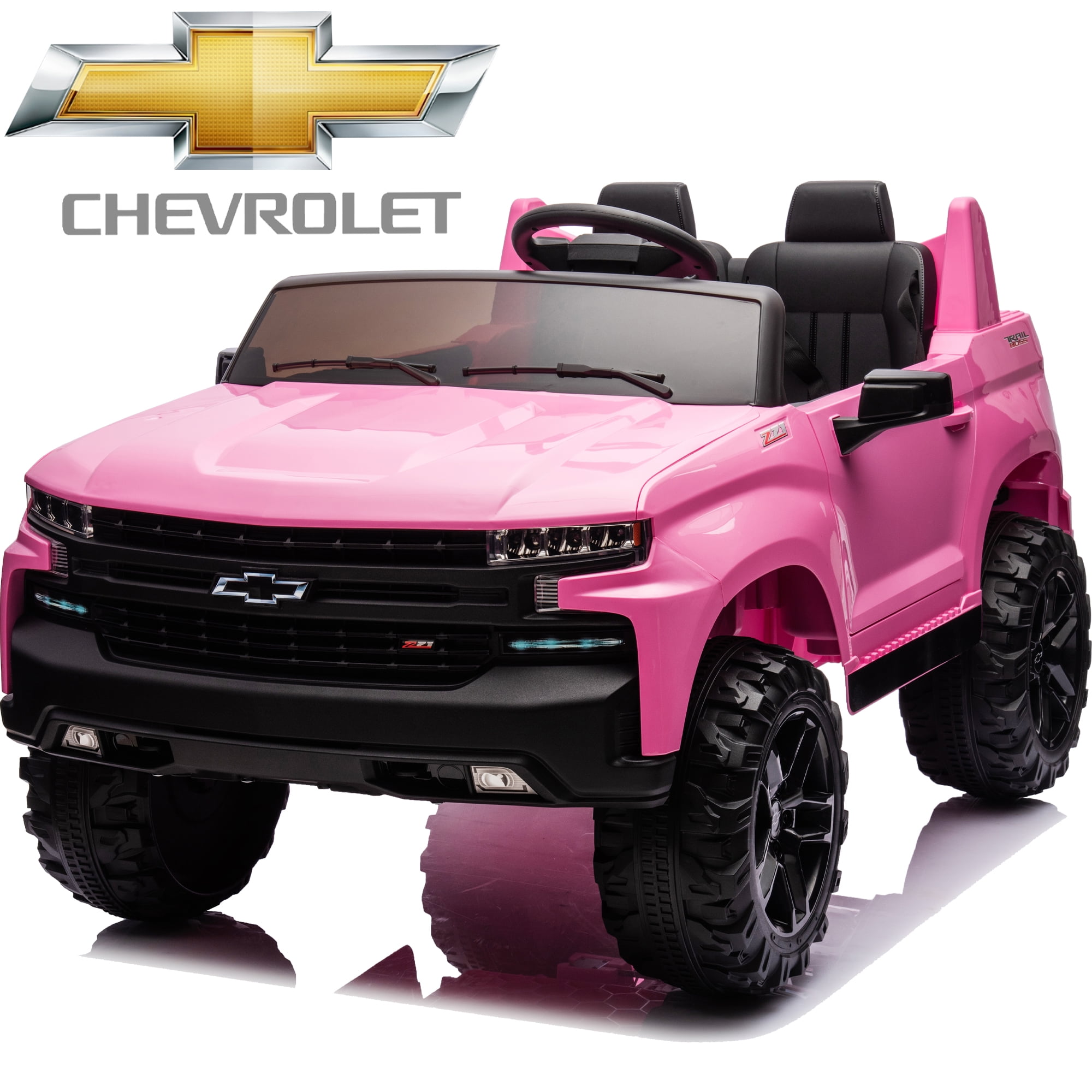 24V Licensed Chevrolet 2-Seater Kids Ride On Truck with Remote Control ...