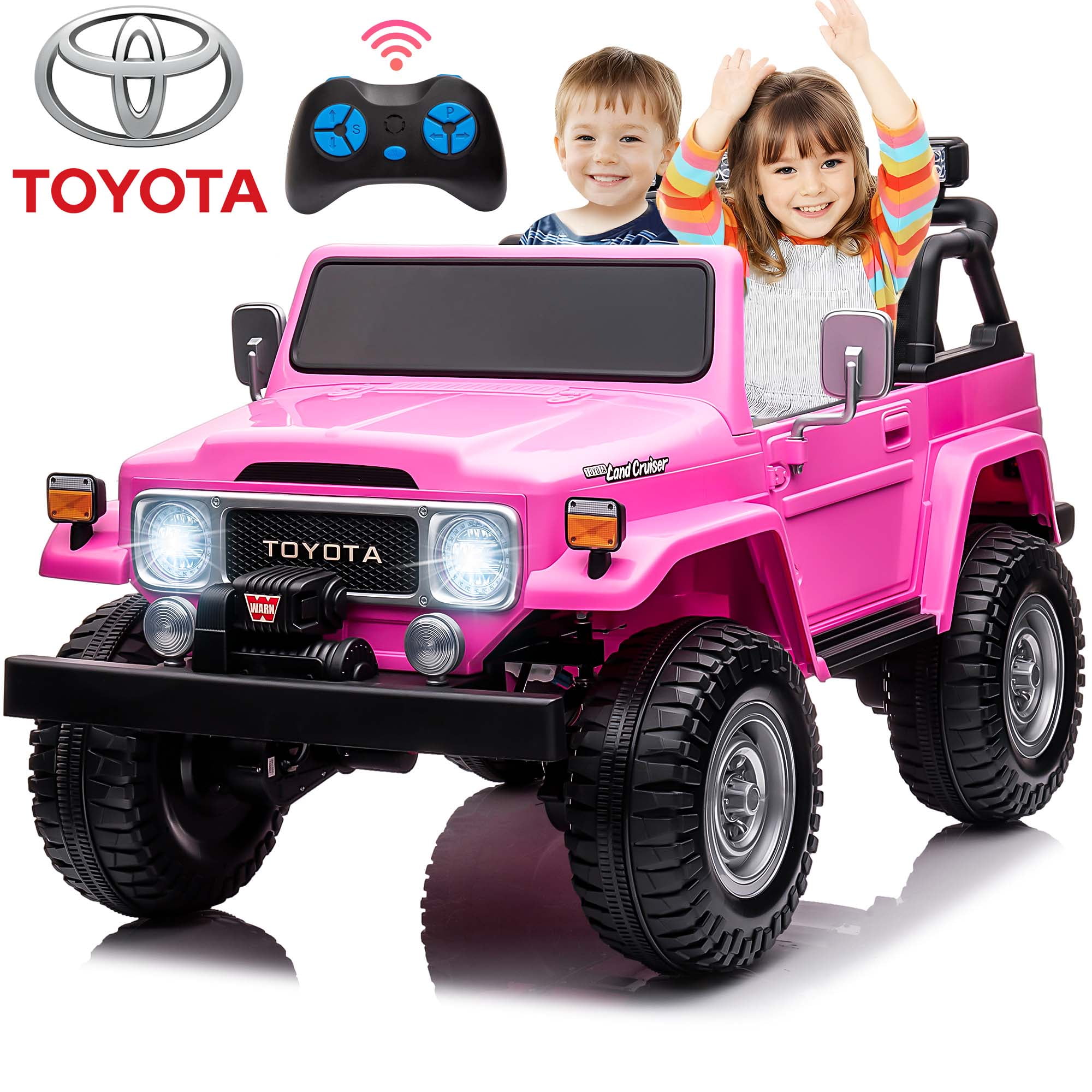 24V Toyota FJ40 Toy Car, 2-Seater with Remote, Music, 4-Wheel ...