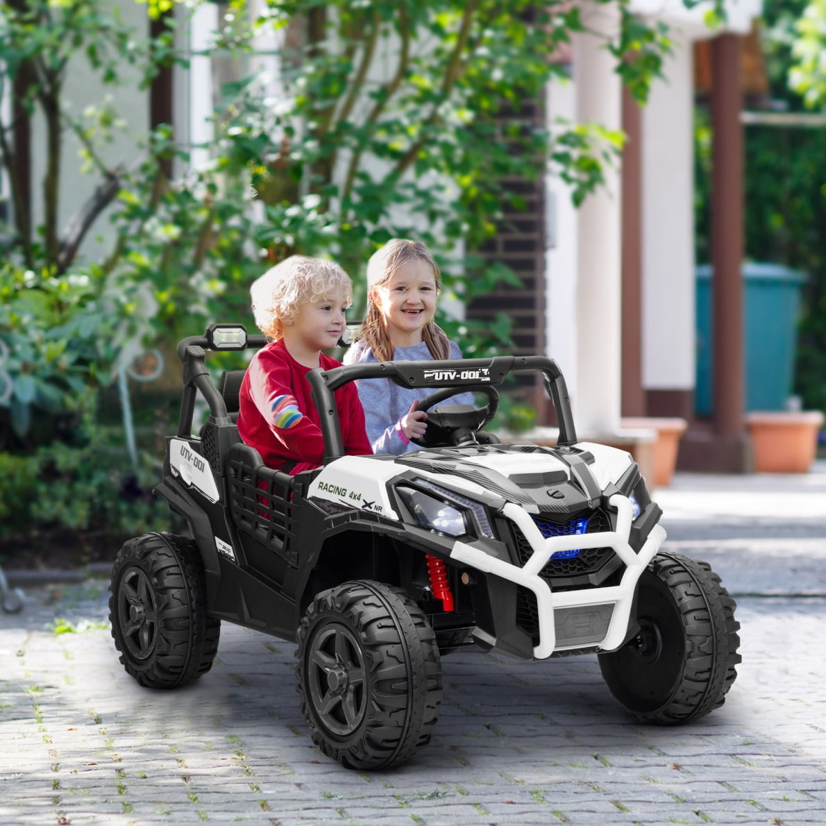 2 Seater Electric Car for Kids, 24V Battery Powered, Ride on Car with ...