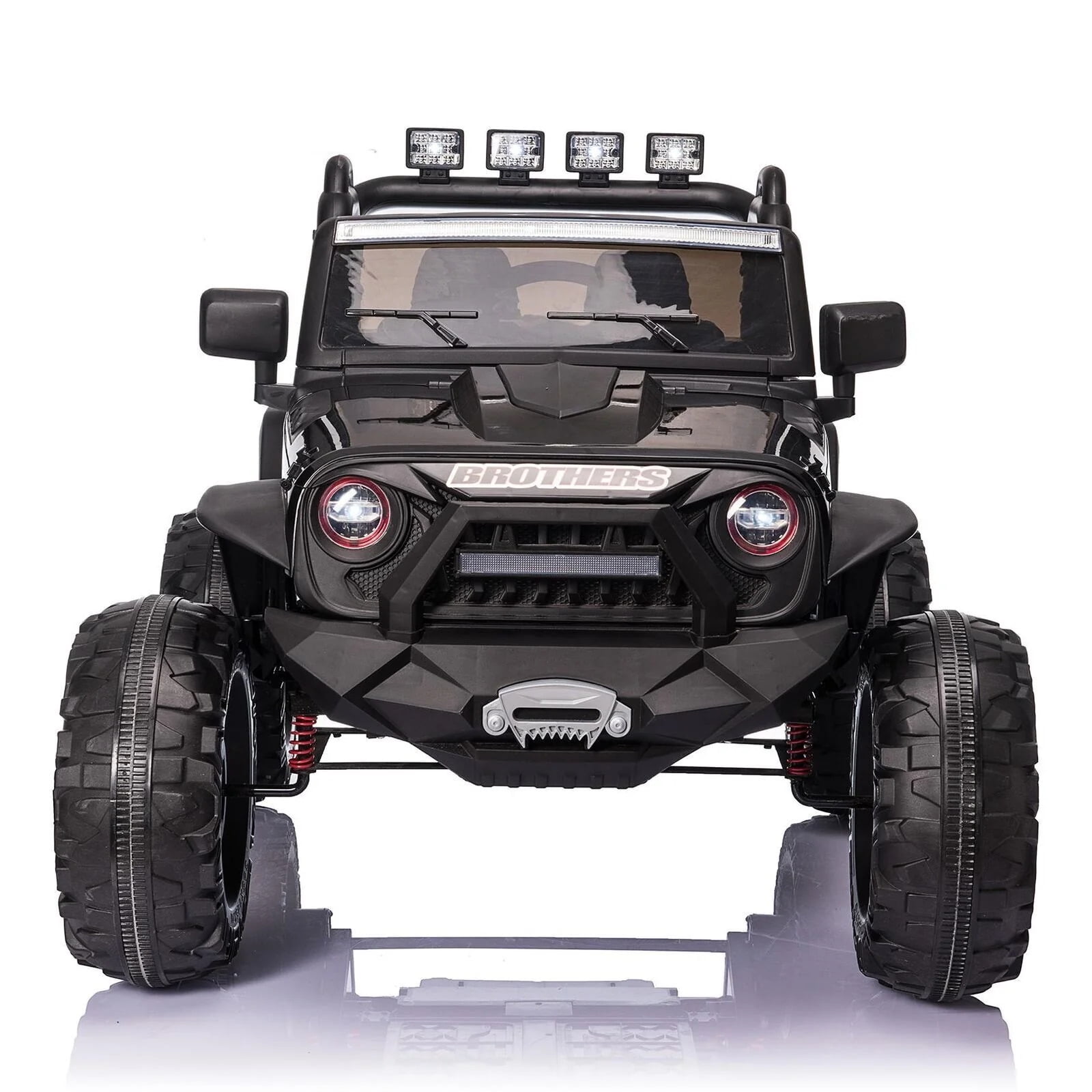 2-Seater Electric Jeep for Kids with Music, LED Lights, Remote Control, and USB Port - 24V Power ...
