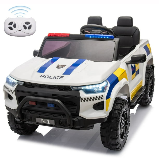 24V Ride on Toys w/ Remote, 2-Seater Electric Police Car for Kids ...