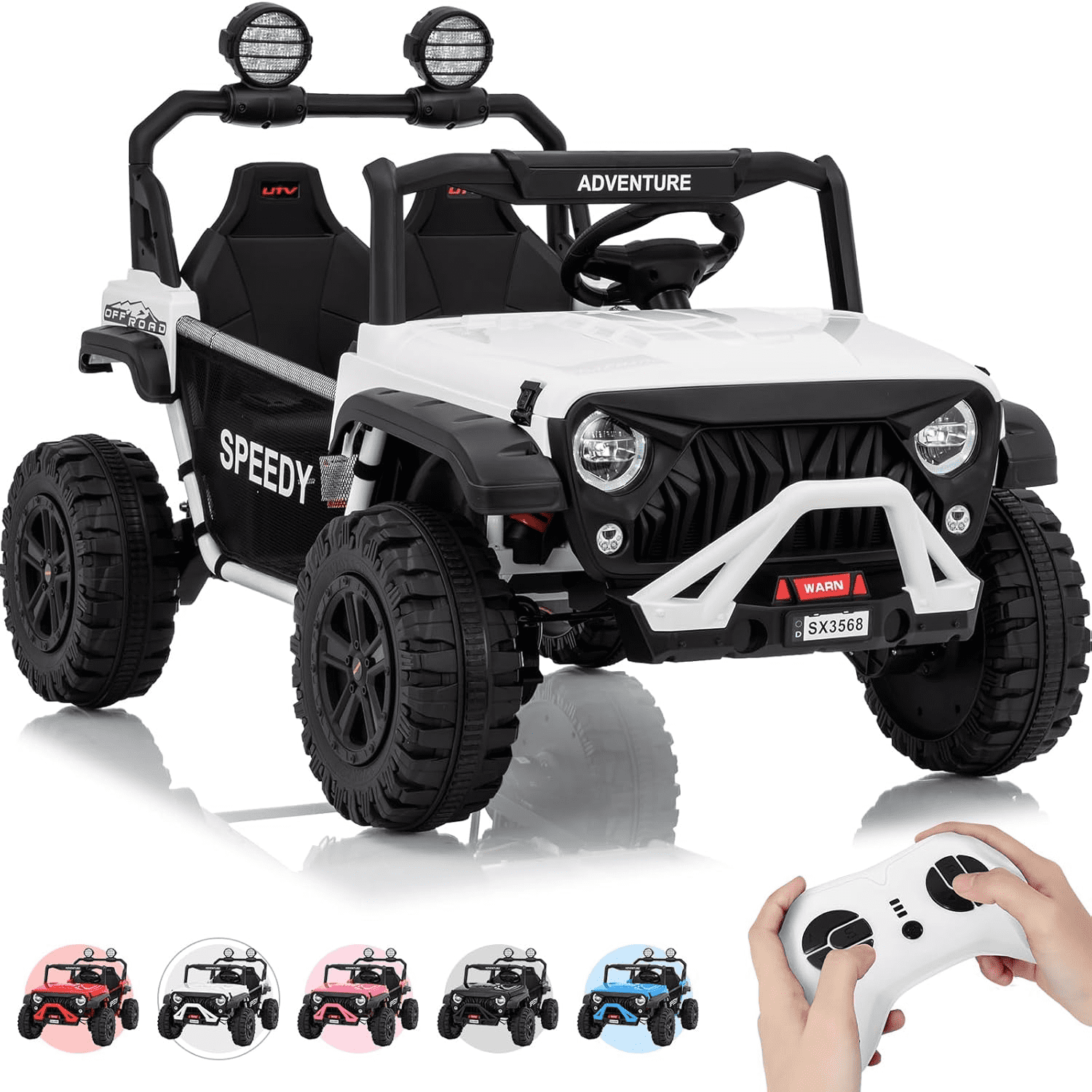 2-Seater Electric Ride On Car Truck with Remote Control,24V4WD Kids ...