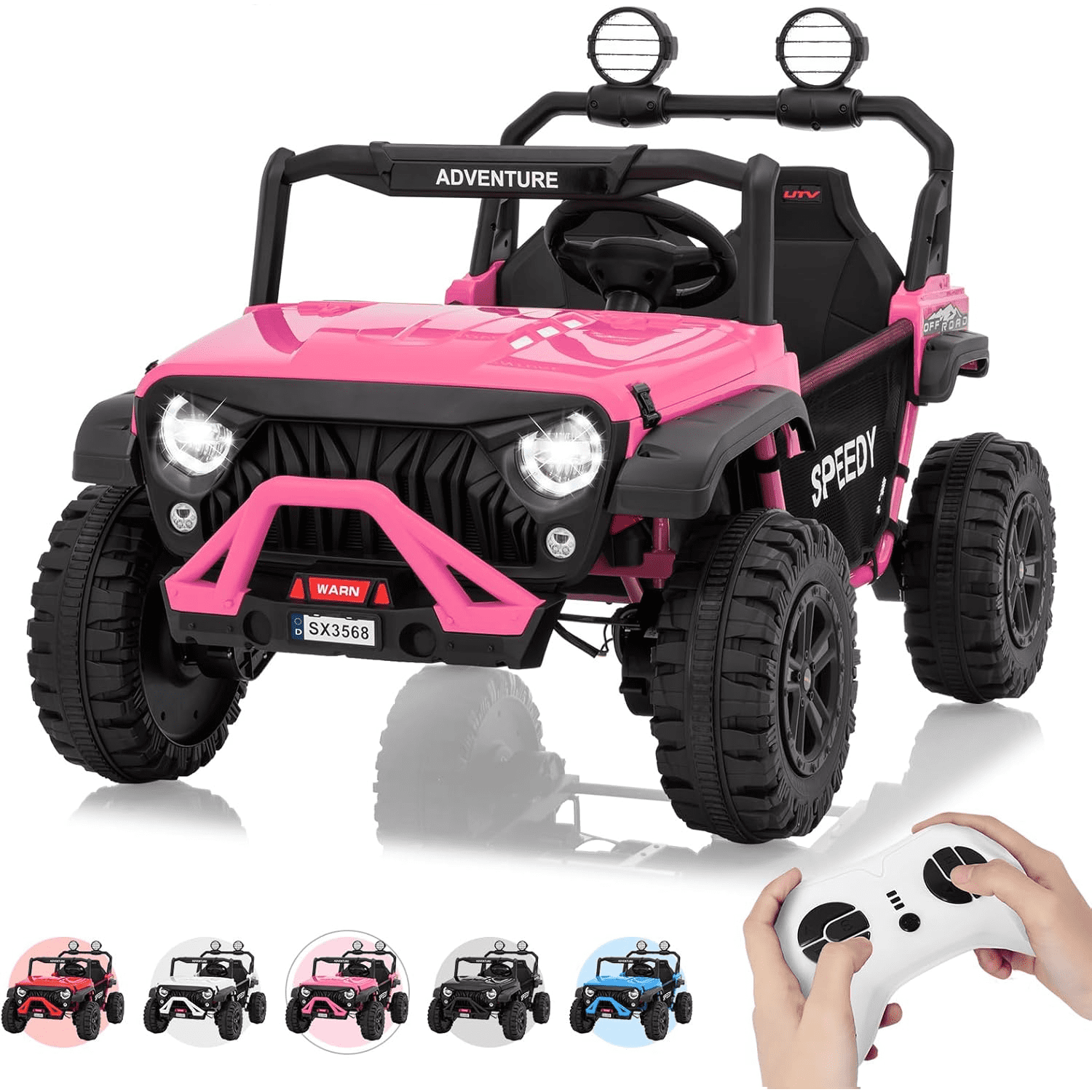2-Seater Electric Ride On Car Truck with Remote Control,24V4WD Kids ...