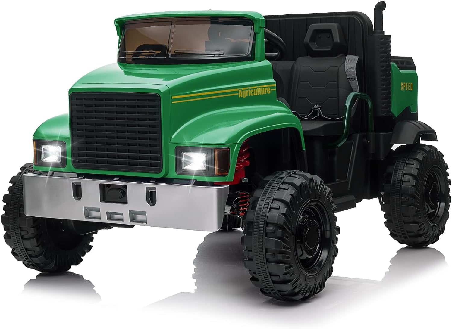 2-Seater Electric Ride-On UTV for Kids,24V Remote Control Car with Dump ...