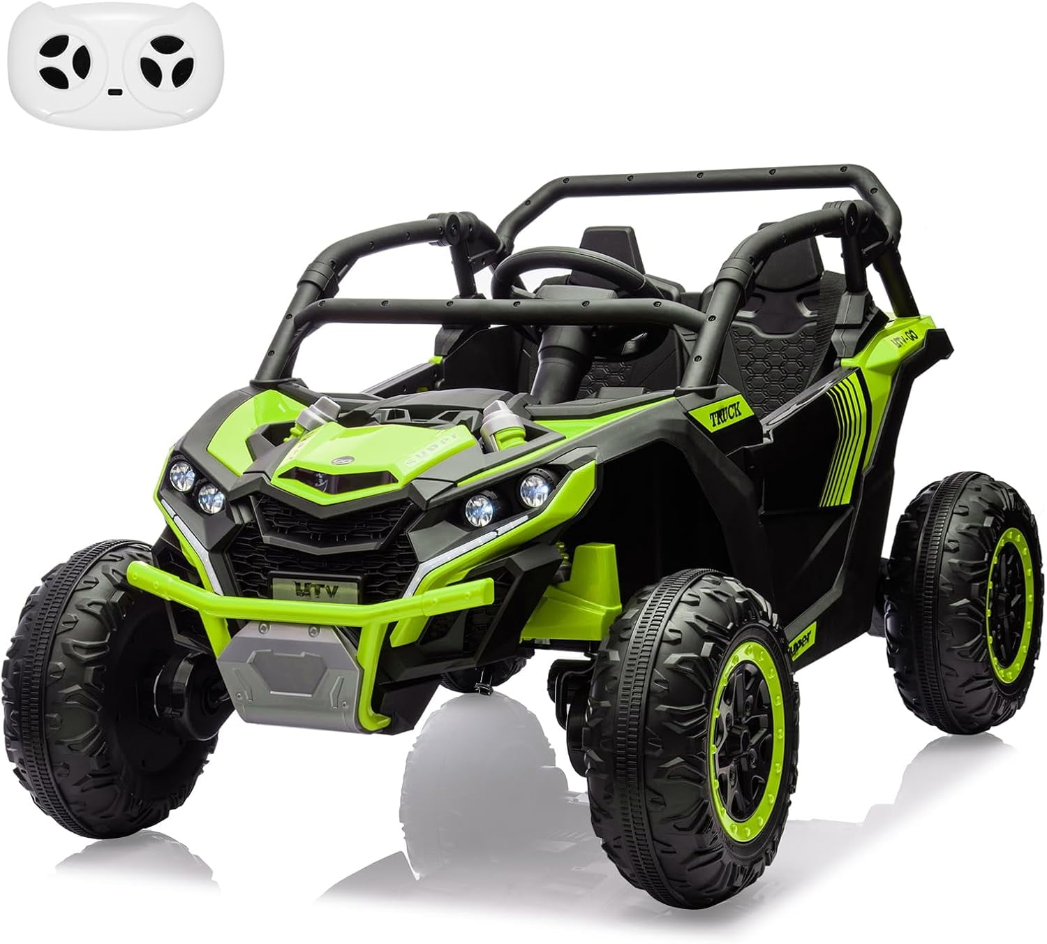 2 Seater Kids Electric Utv, 24V 4WD Ride On Car with Remote Control ...