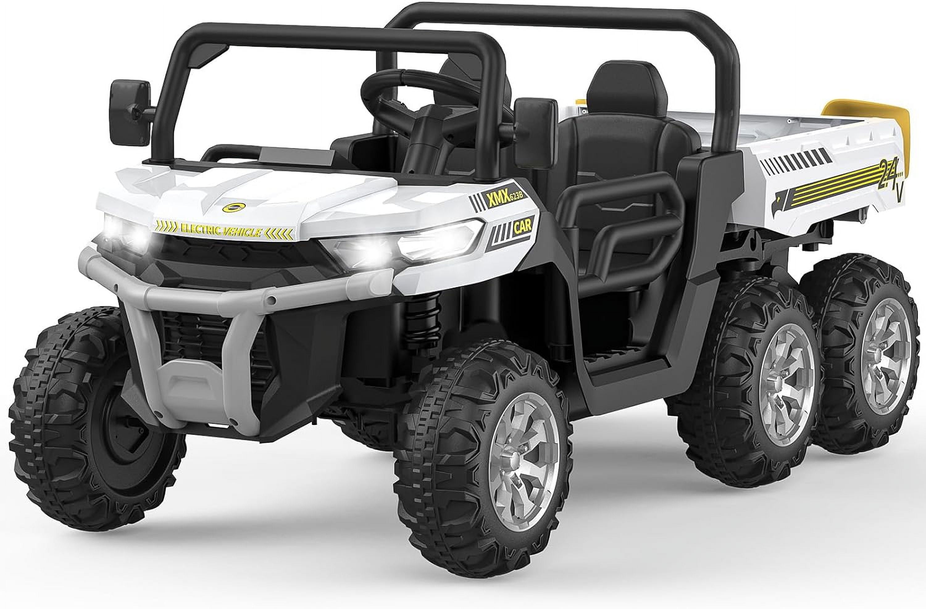 2-Seater Kids Ride On Dump Truck, 75W Electric Ride On UTV Toys with Remote Control, Dump Bed ...