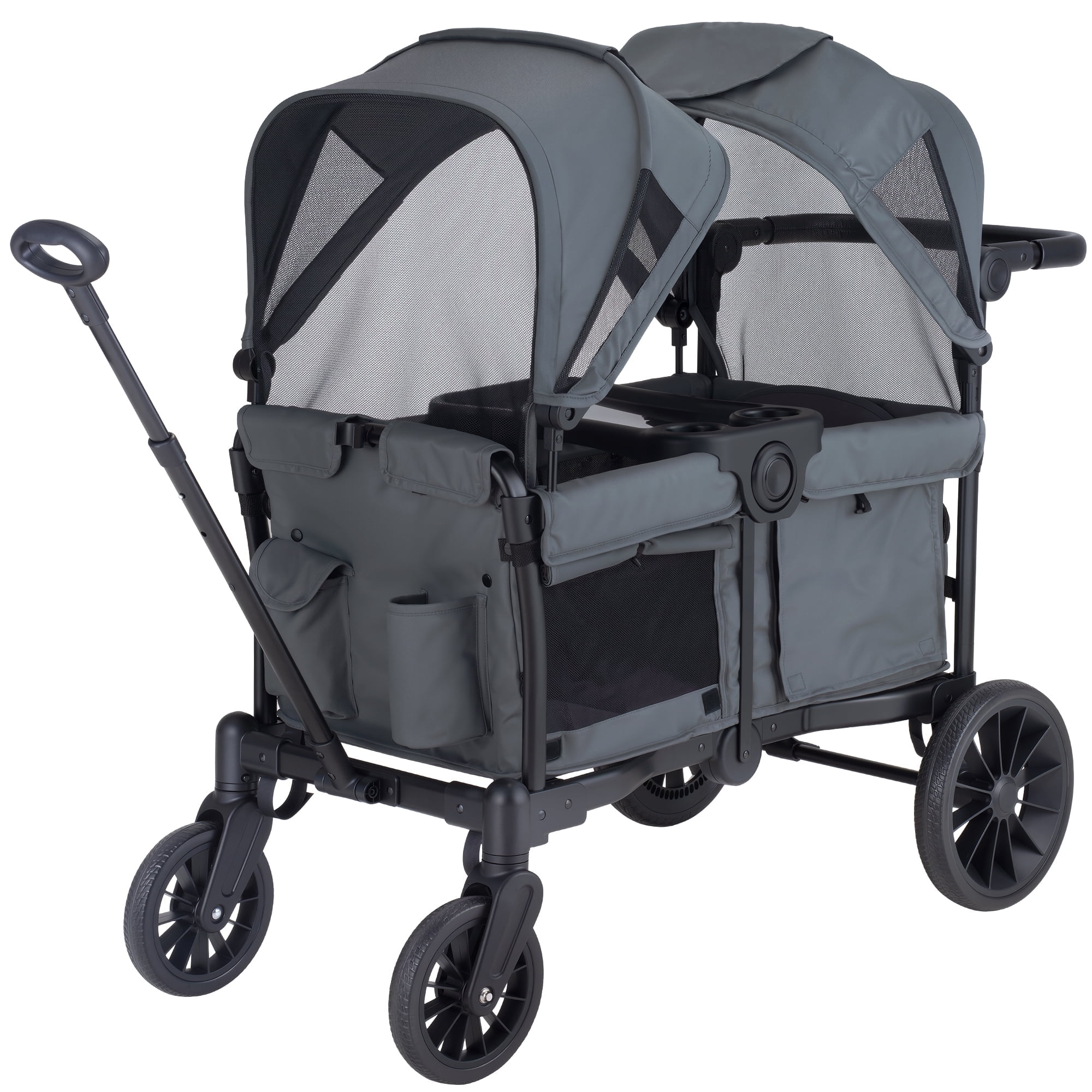 SACVON Baby Stroller Wagon for 2 Kids with Breathable Canopy,Parent ...