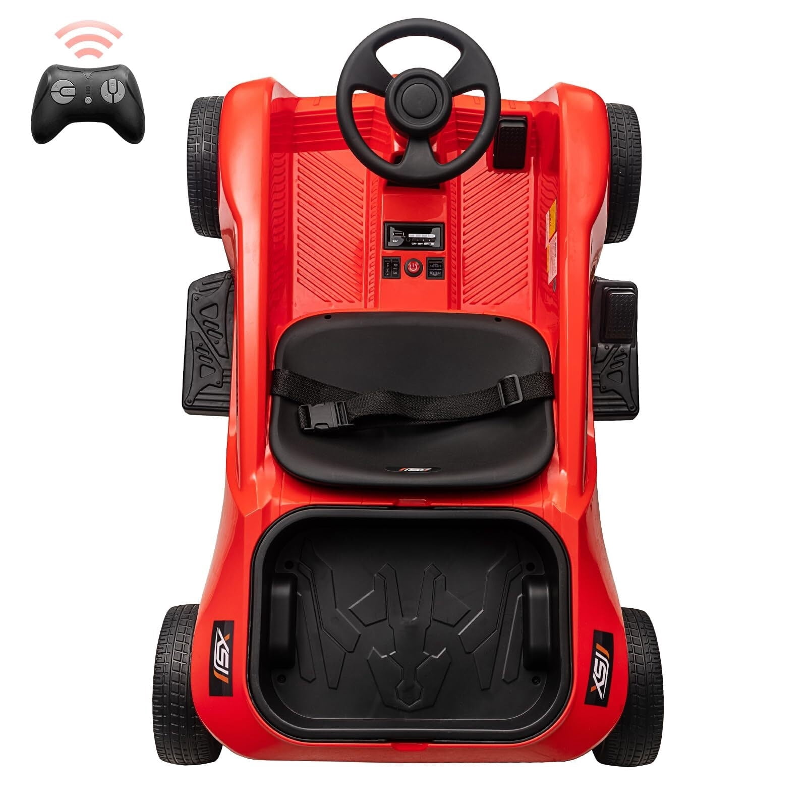 2 Seaters 4-Wheelers Electric Ride On Toy for Kids Red - Walmart.com