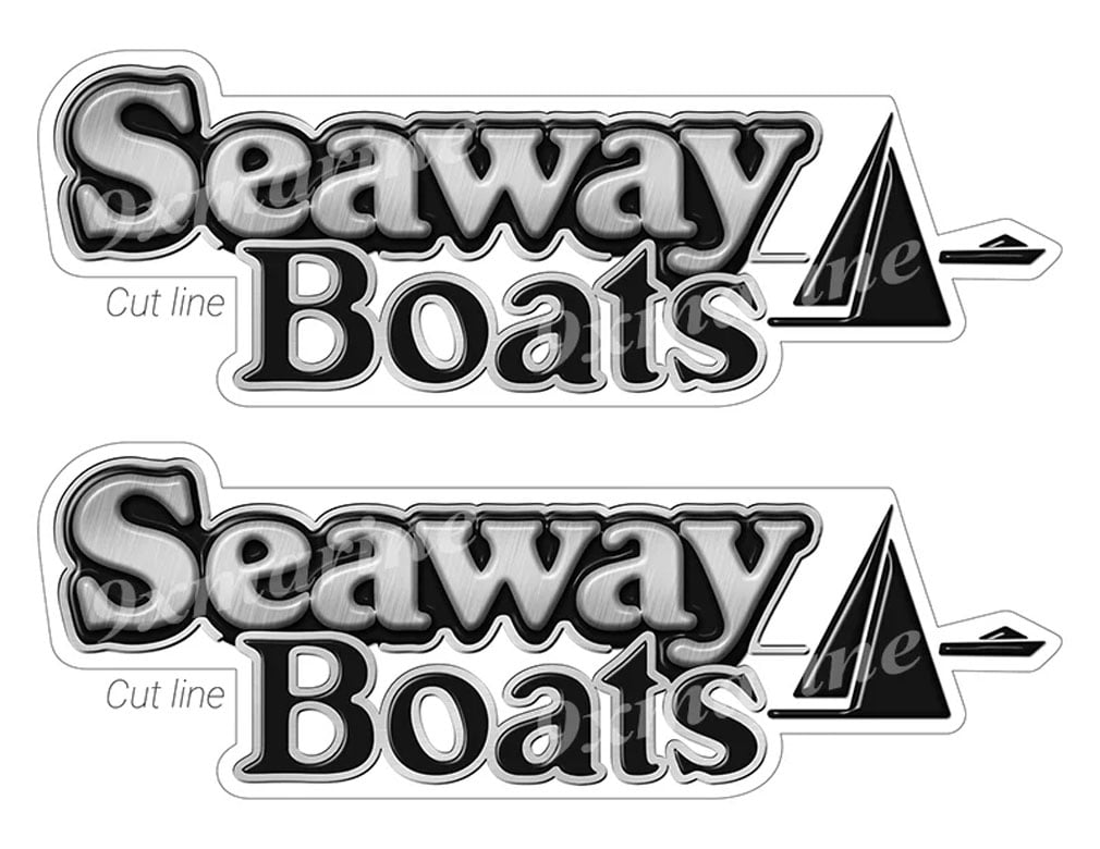 2 Seaway Boat Stickers "3D Vinyl Replica" of original - 10" long ...