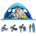 2 Second Easy Setup Pop Up Beach Tent for 2-3 Person,UPF 50+ UV ...