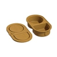 2 Section Compartment Silicone Container Easy to Carry Design Snacks ...