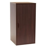 2-Section Double Storage Cube with Door, Dark Cherry - Walmart.com