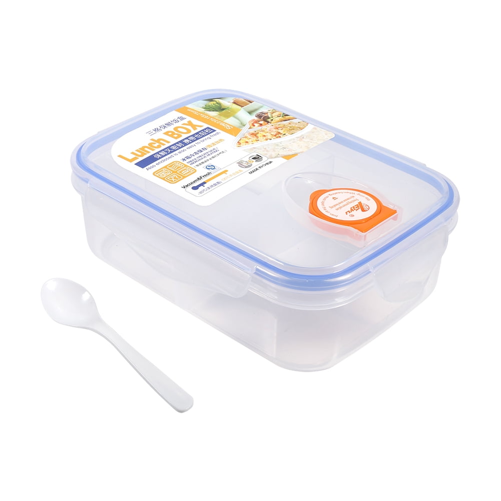 2-Section Plastic Fridge Organizer, Blue, L20x15x6.5cm Airtight Kitchen ...