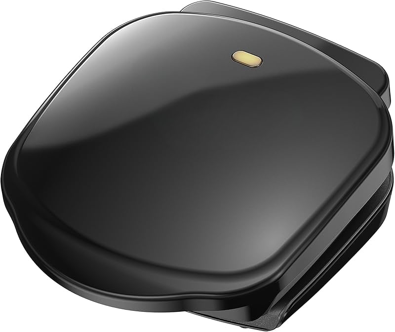 2-Serving Classic Plate Electric Indoor Grill and Panini Press, Black ...