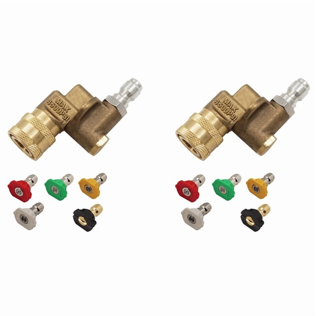 2 Set 1/4In Quick Connect Pivoting Coupler Adjustable Adapter W/5 ...