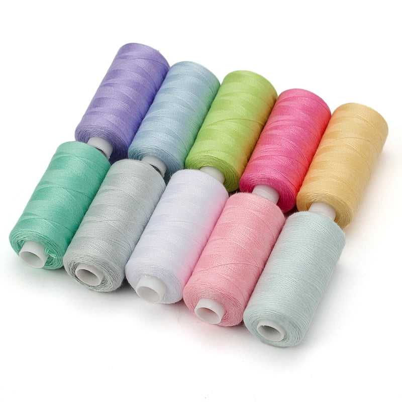 2 Set 10 Colors Polyester Sewing Thread Mixed Color 10pcs/set ...