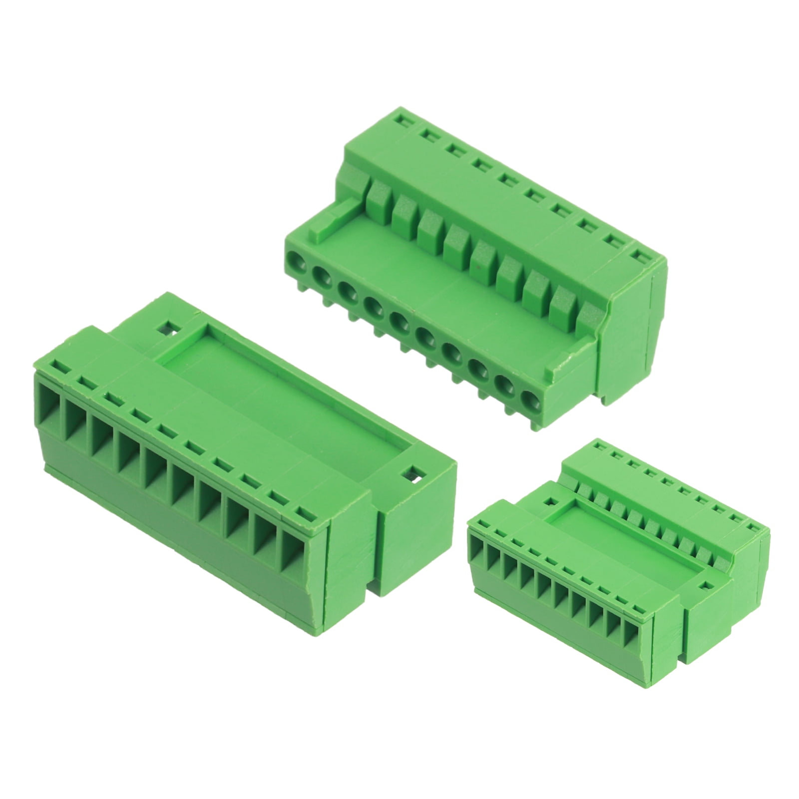 2 Set 10 Pin 3mm 0.1 Inch Pitch PCB Mount Screw Terminals Male Female ...