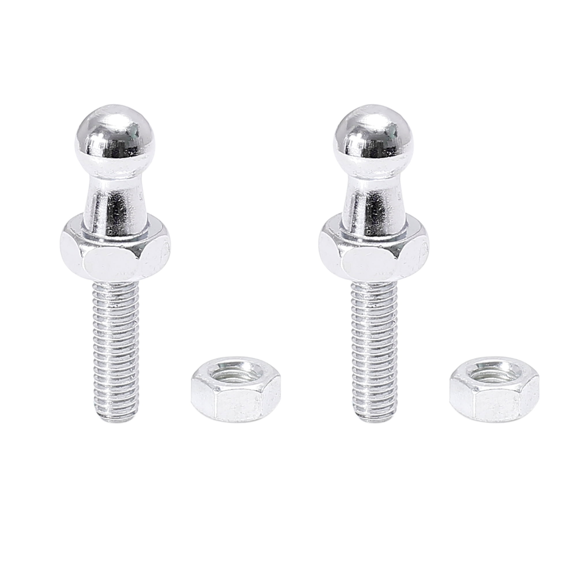2 Set 10mm M6x20mm Car Vehicle Gas Strut Ball Studs Silver Tone for Gas ...