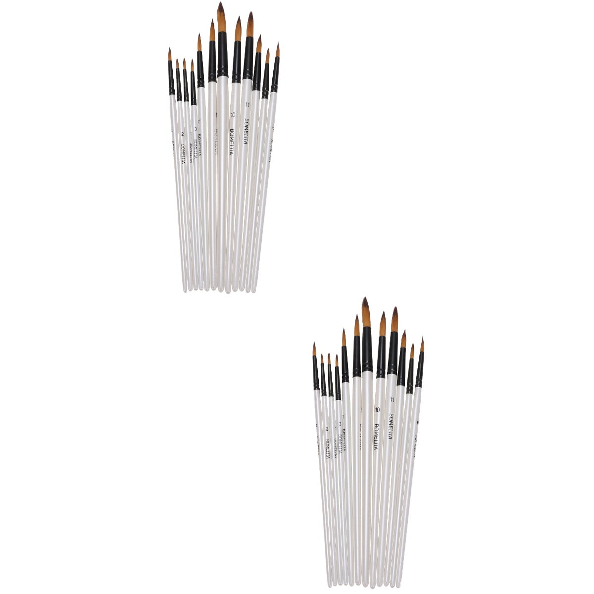 HAKIDZEL Round Tip Oil Painting Brushes Aluminum 2 Sets 12Pcs For ...