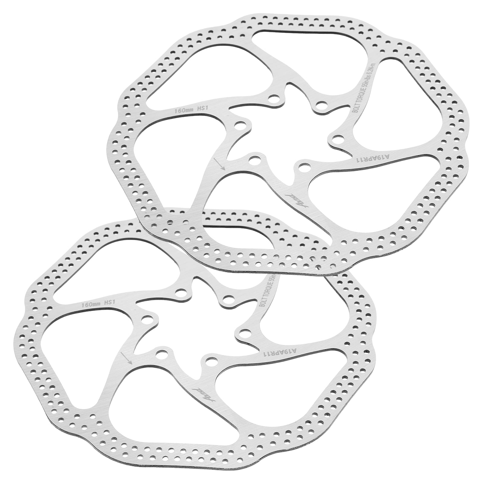 2 Set 160mm Mechanical Bike Disc Brake Rear Disc Rotor Brake Kit with 6 ...