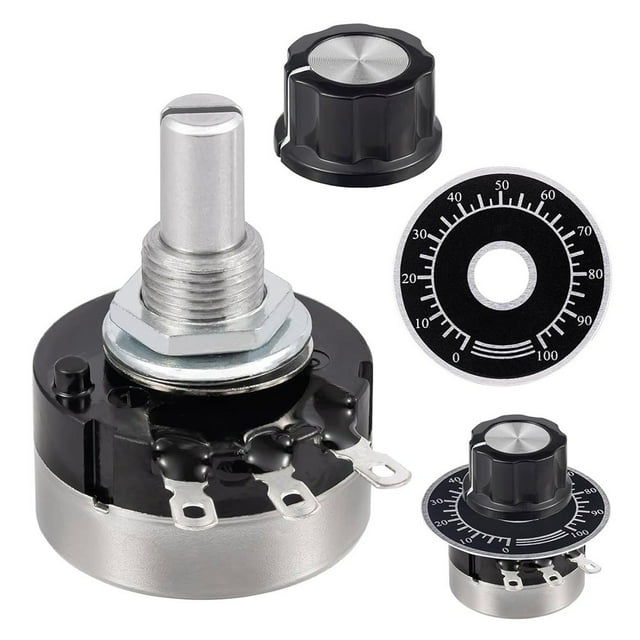 2 Set 1K Ohm Single Turn Carbon Film Potentiometer For B102 With Knobs ...
